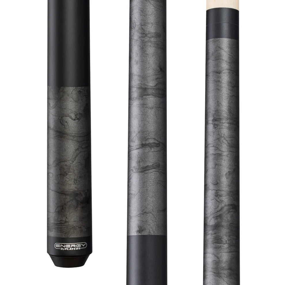 Energy by Players Matte Gunmetal Smoke Wrapless Cue - A.E. Schmidt Shop